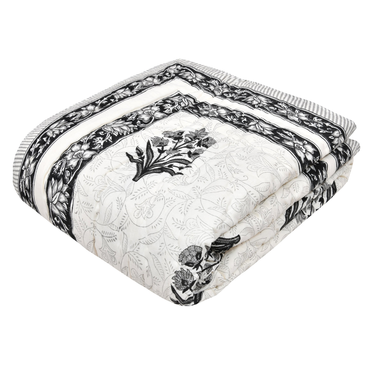 Single Block Print Quilts (Rajai) | Handmade Cotton Rajai – Blocks of ...