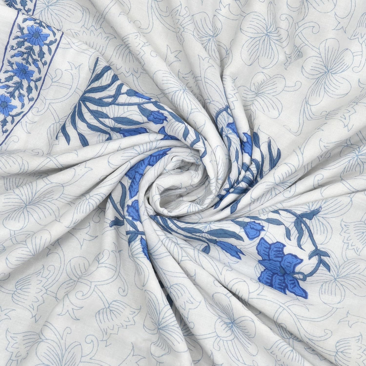 BLOCKS OF INDIA Hand Block Printed Cotton Summer Single Size Reversibl ...