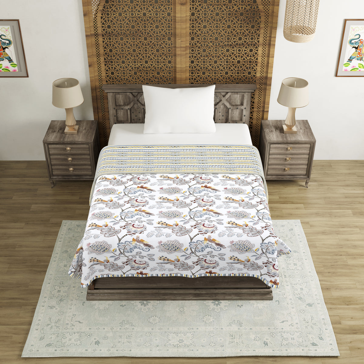 Polycotton Dohar/Blanket for Summer (BROWN CHIDIYA DULL COTTON ...