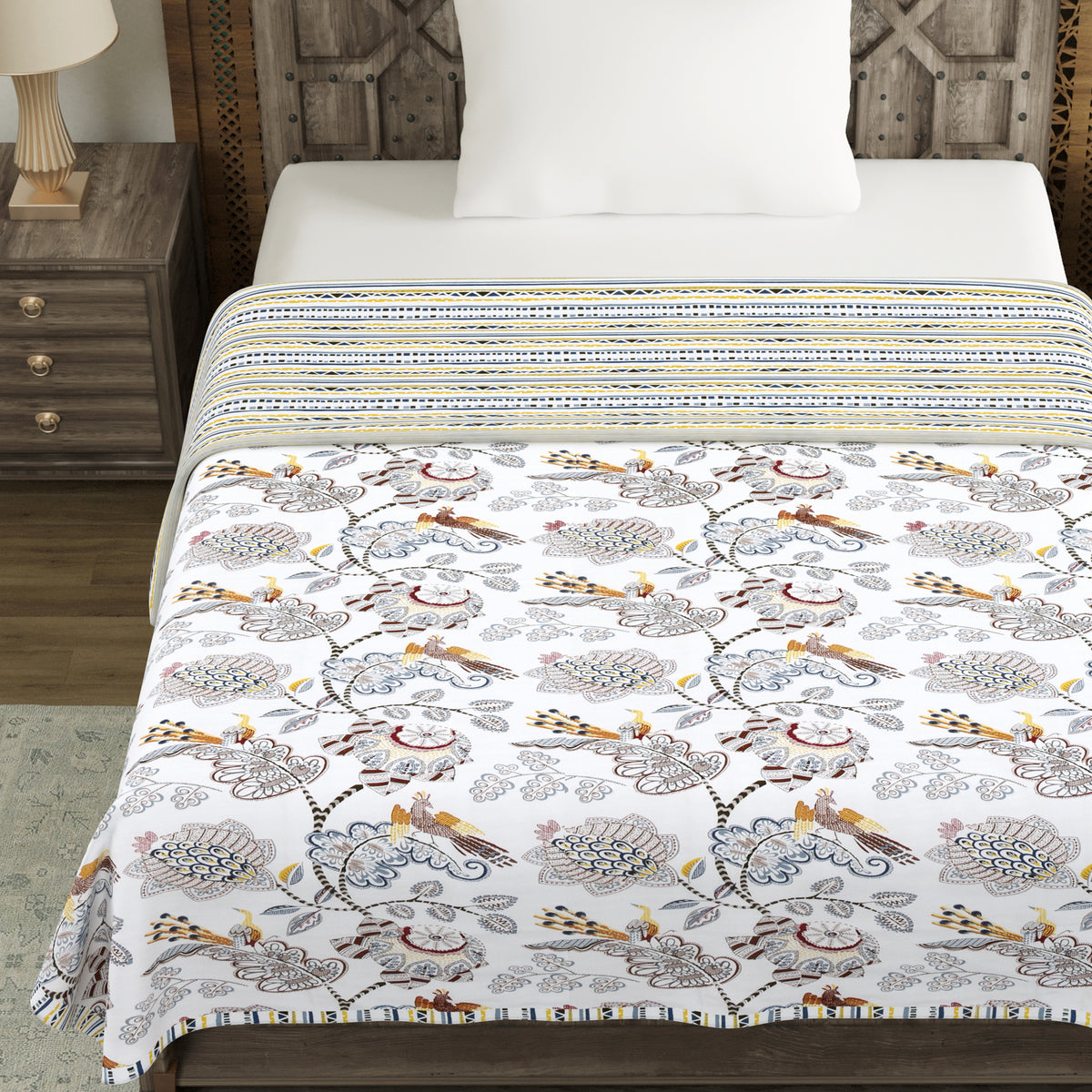 Polycotton Dohar/Blanket for Summer (BROWN CHIDIYA DULL COTTON ...