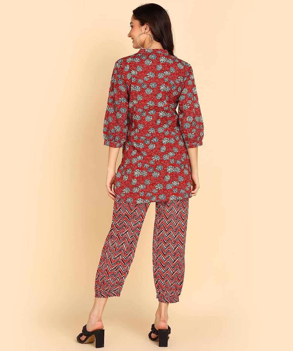 BLOCKS OF INDIA Co ords Set in Pure Cotton Flower Print – Blocks Of India