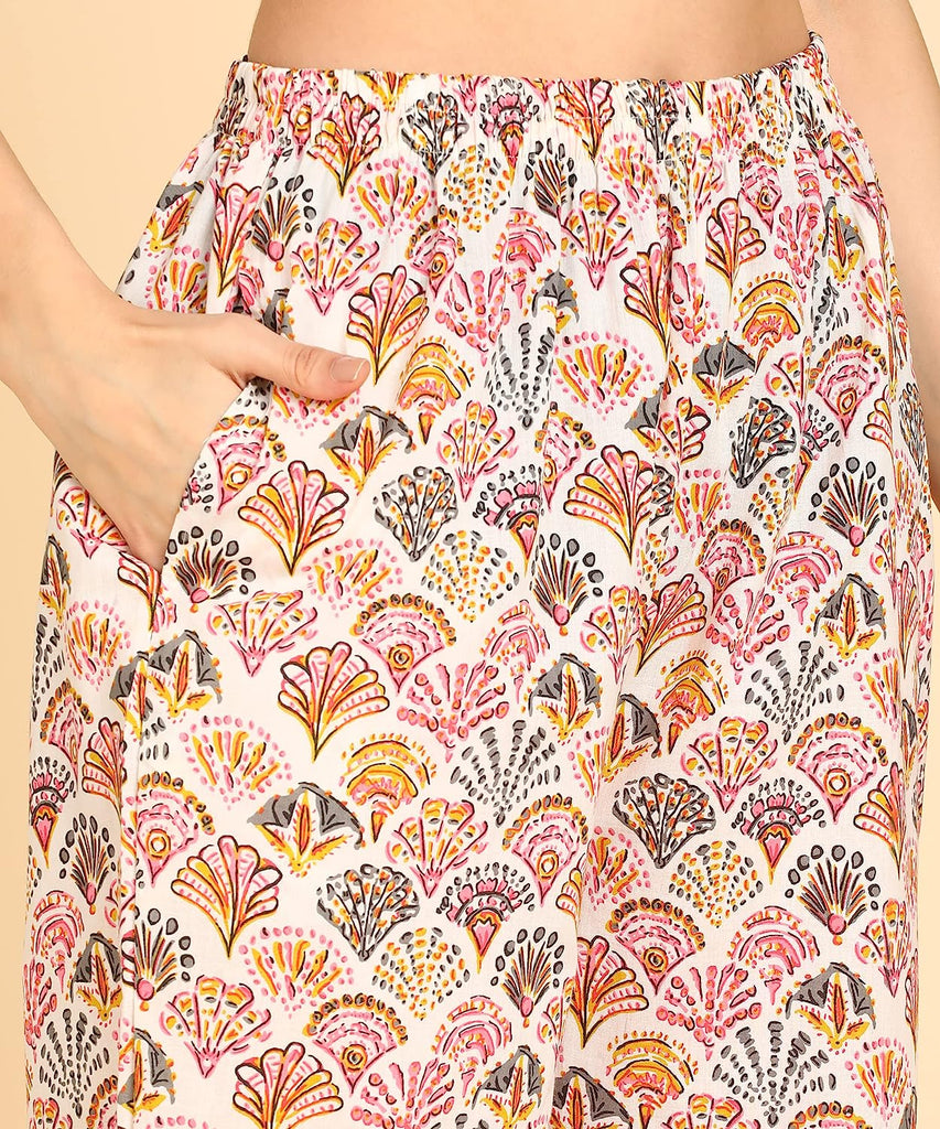 BLOCKS OF INDIA Co ords Set in Pure Cotton Multi Colour Hand Block Pri ...