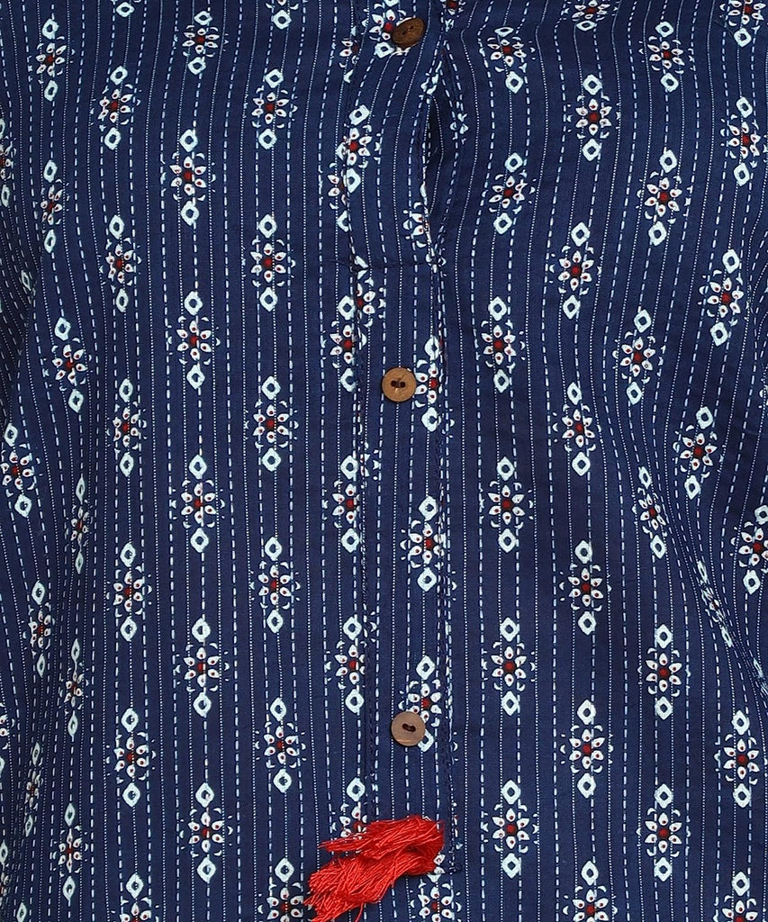 Co ords Set in Pure Cotton Indigo Colour – Blocks Of India