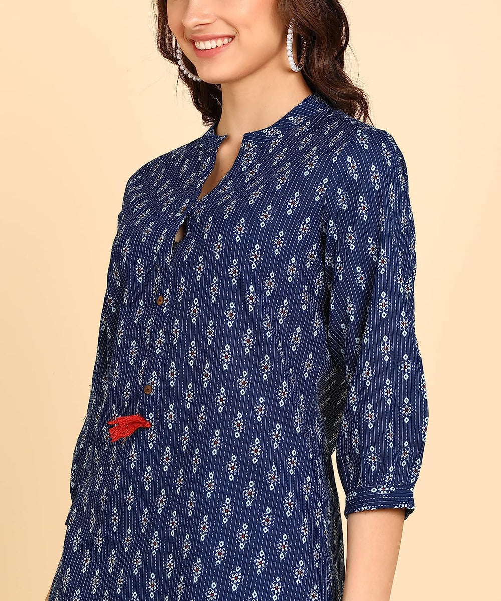 Co ords Set in Pure Cotton Indigo Colour – Blocks Of India
